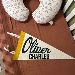 Custom Pennant Flag Personalized Mini Pennant Name Sign Baby Shower ...