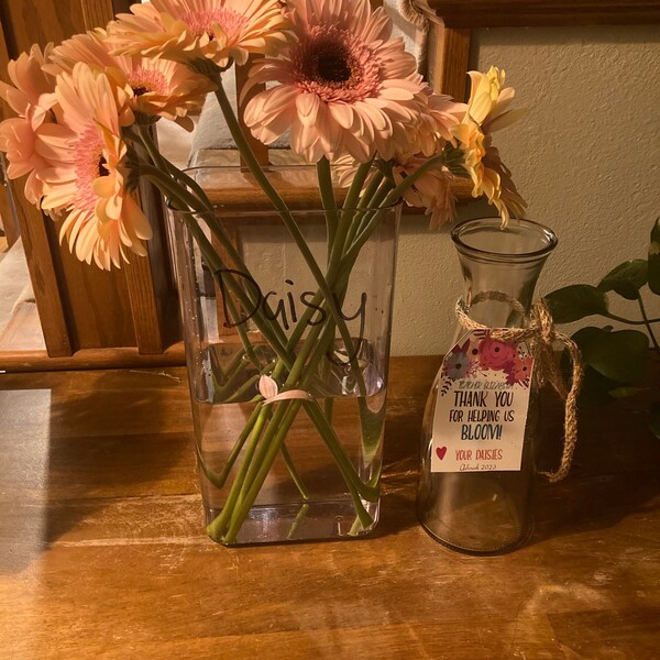 Printable Floral Thank You Tags, Teacher Appreciation Favor Tag, Thanks ...