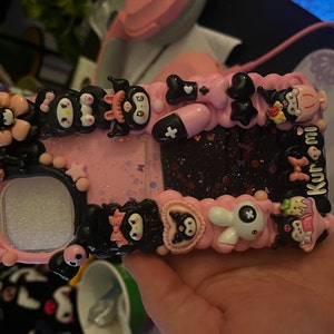 Kawaii Cute Decoden Phone Cases for All Models, Pink and Black Handmade ...