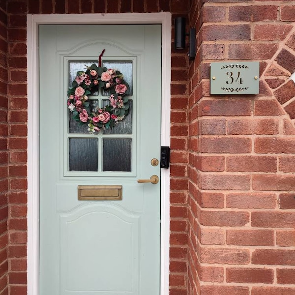 House Number Sign, Acrylic Modern Door Number & Road Name Plaque ...
