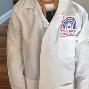 Embroidered Personalized Kids Lab Coat, Kids Doctors Coat, Embroidered ...