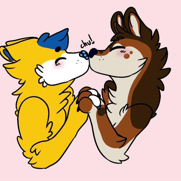 Chu! YCH Base - Furry Base, YCH, OC, Lovers, Canine, Dog, Wolf, Couple ...