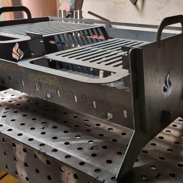 Big Fire Pit Two Adjustable Grilles. Digital Product. DXF File Plasma ...