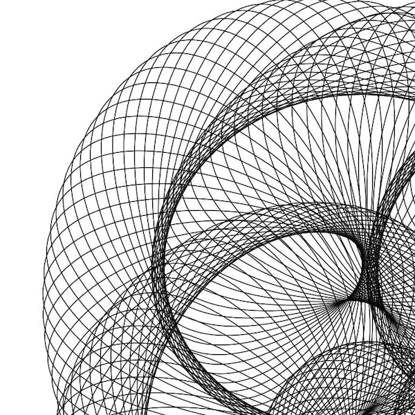 A3 Pen Plotting Generative Art - 'layered Moire Pattern' | Generative Art Print | Ink ...