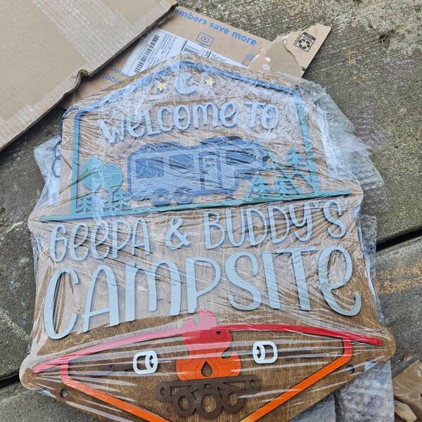 Welcome to Our Campsite | Personalized Camping Sign | Family Name ...