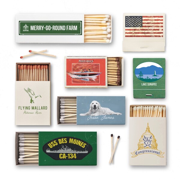 Two Black Vintage Blank Matchbox Templates | Digital Download - Etsy