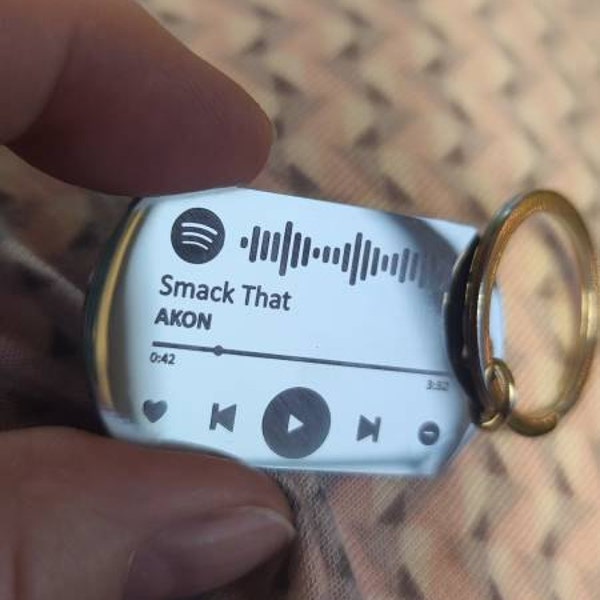 Spotify Keyring | Personalised Spotify Keychain | Spotify Code ...