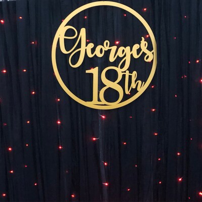 Personalised Twenty First 21st Custom Name Any Age Birthday Wooden Hoop ...