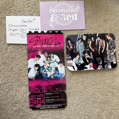 Stray Kids Ticket Souvenir BST Hye Park Festival Inspiration - Etsy