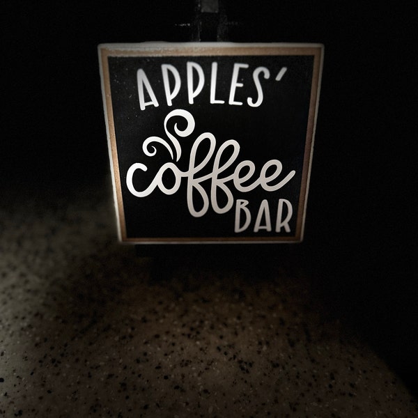 Personalized Coffee Bar Ceramic Tile Sign W/easel, Farmhouse Tiered ...