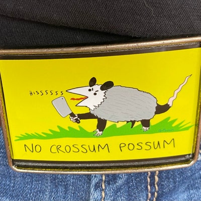 No Crossum Possum Sticker - Etsy