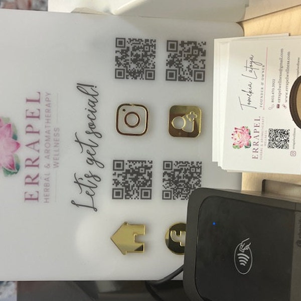 Custom Logo Social Media & Square Reader Holder Booth Display Market ...