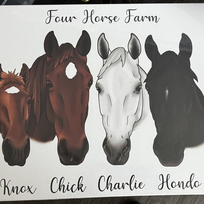 Custom Drawing of Your Horse Custom Print or Canvas of Your Horse ...