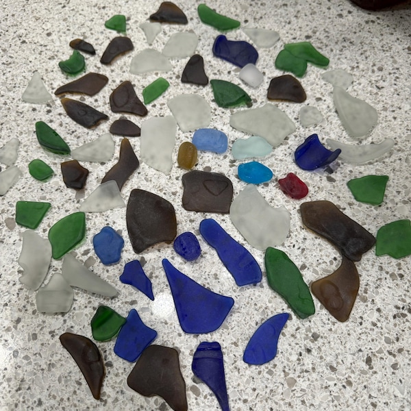 Large Sea Glass Beach Glass Ocean Tumbled Sea Glass Frosty Sea Glass ...