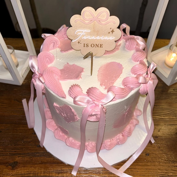 One Happy Dude Cake Topper Checkered Birthday Party Number 1 Cake ...