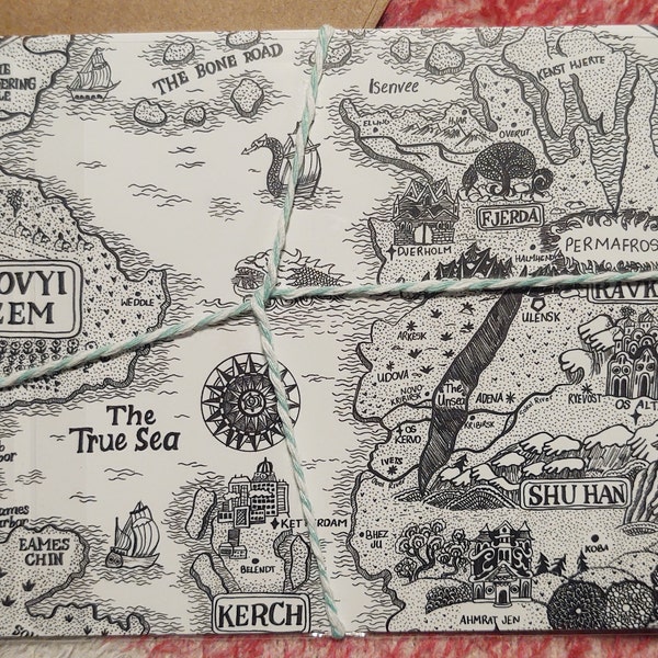 Shadow and Bone Map Print | Hand Drawn Art Print - Etsy