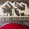 The Barn Two-sided Barnboard Sign Custom Rusted Iron Hanging Bracket ...