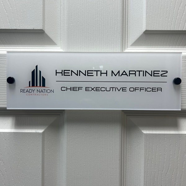 Custom Signs for Office Doors - Name Plate Wall Decor Personalized Sign ...
