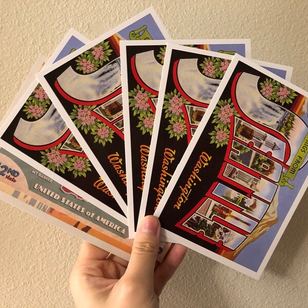 U.S. State Map Postcard Set of 50. Postcards Variety Pack. Post Cards ...