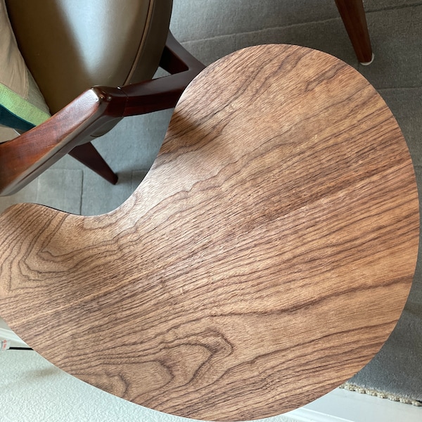 Kidney Bean Coffee Table - Medium Size, Walnut Hardwood - Etsy