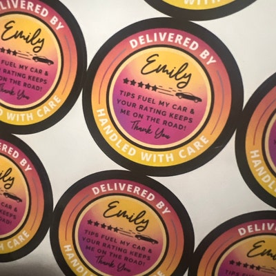 Uber Eats Delivery Stickers for Gig Workers. Custom Personalized Uber ...