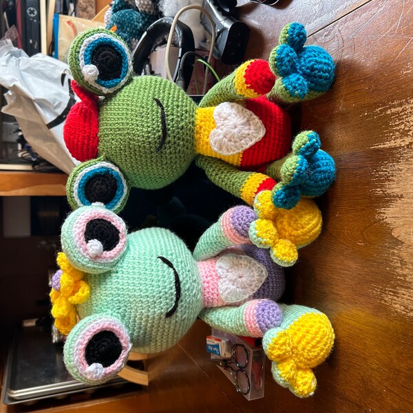Crochet Pattern Frog Little Frog Frogling Colorful Frog - Etsy