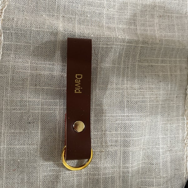 Personalized Keychain Leather Keychain Personalized Keyfob Leather Key ...