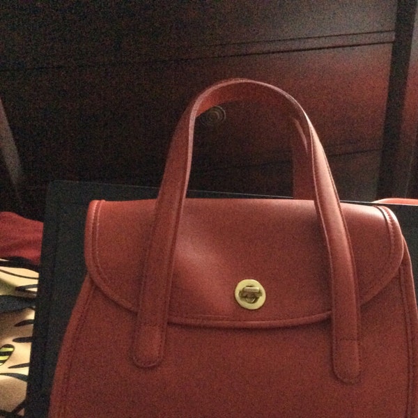 Coach Vintage Berkeley Red Suede Leather Mix Convert Backpack Bag 9016 ...