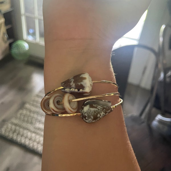 Custom Gold Hawaiian Shell Bangle, Shell Bangles, Made in Hawaii, Gifts ...