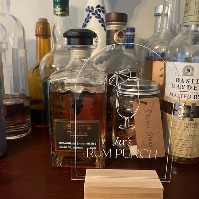 Signature Drink Bar Menu Sign Signature Cocktails Personalized Drinks ...