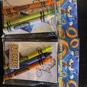 Sonic the Hedgehog Coloring Packs Coloring Pages Party Favors Crayola ...