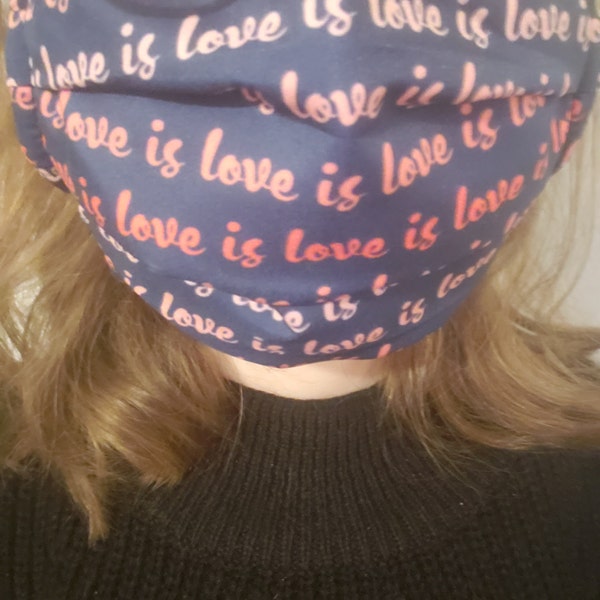 Love is Love Face Mask, Lin-manuel Miranda Quote, Pride, Equality ...