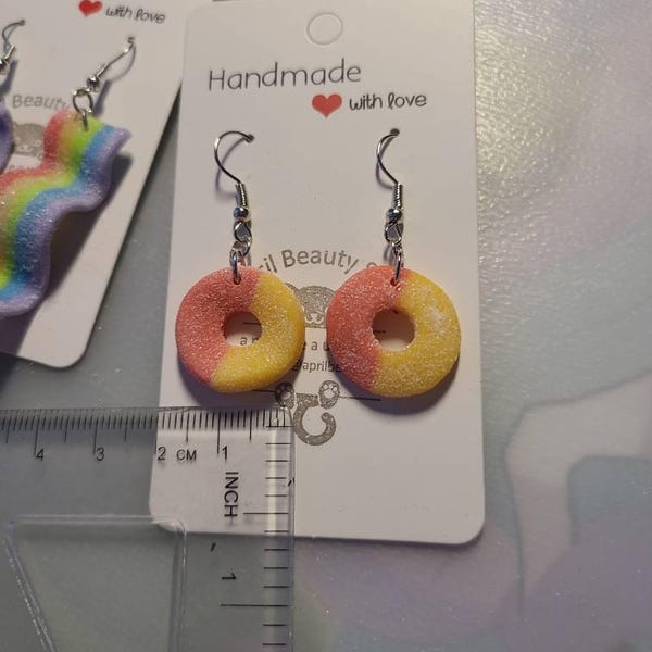 Mini Polymer Clay Cereal Froot Loops Bowl Charm Earrings or Necklace - Etsy