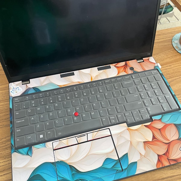 Lenovo Ideapad 15.6 Skin Decals Personalized Gift Blue Marble Vinyl ...