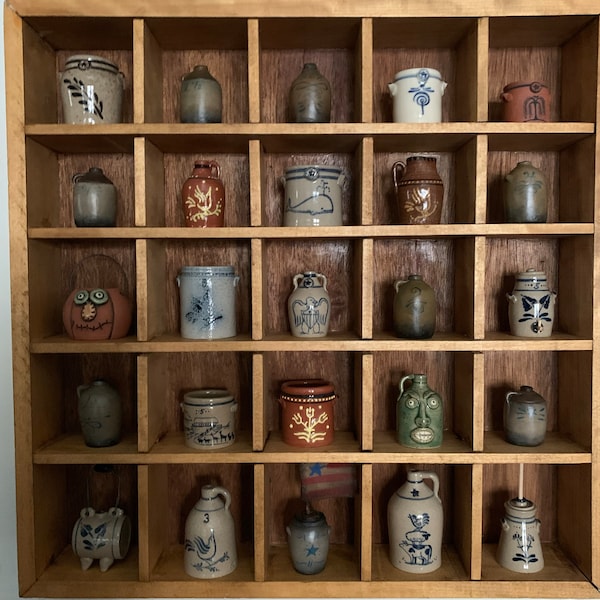 Miniature Stoneware, Salt Glazed Ceramic Pottery Jug Crock in the Ohio ...