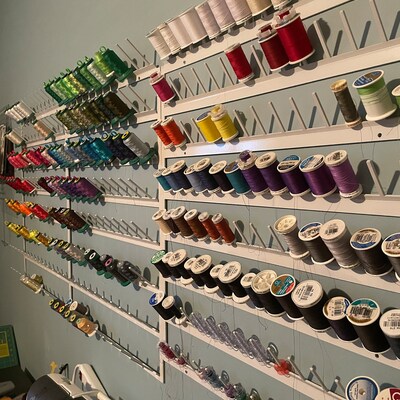 Sewing Thread Rack Organizer, Holds 96 Isacord Style Spools of 1000M ...
