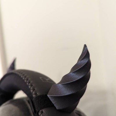 Curved Demon Imp HORNS for Headphones, Wiccan Gothic Satyr Horns, Devil ...