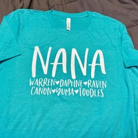 Personalized Fall Shirt for Nana With Grandkids Names Nana's Little ...