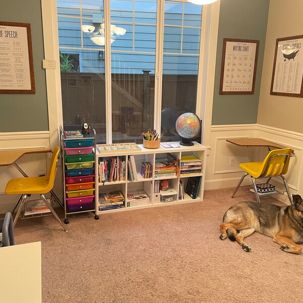 Multiplication Tables Chart With Hanger Frame for Homeschool Decor or ...