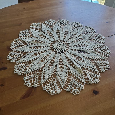 Peacock Doily Turquoise Doily - Etsy