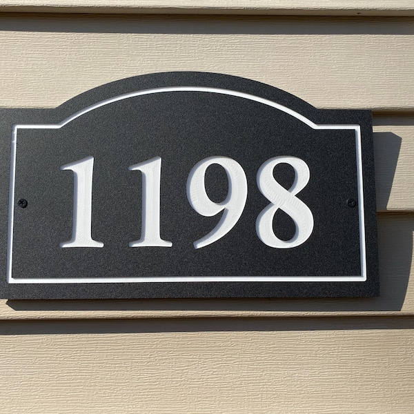 Arched House Number Sign Address Plaque 14x8.5" 1/4" King Colorcore ...