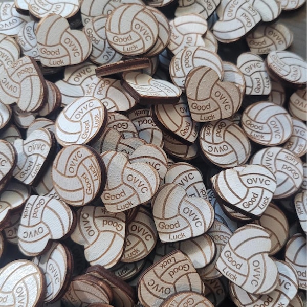 DIY Volleyball Tournament Pin Decorations, Engraved Wood Charms - Etsy