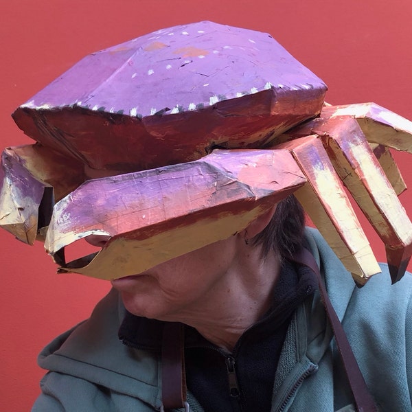 Crab Hat, Papercraft Mask Template - Etsy