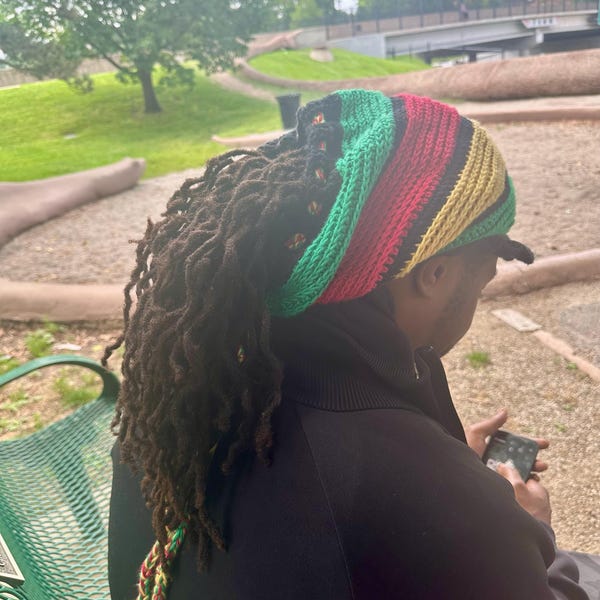 Crochet Rastafarian Dreadlock Tam Hat, Dread Sock Tube Hat, Crochet Loc ...