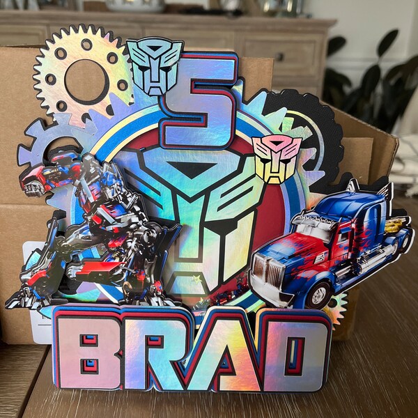 Optimus Prime Cake Topper: Transformers Party Decor - Etsy