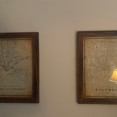 Custom Vintage Map Print, Personalized Retro Map Poster, Antique Style ...