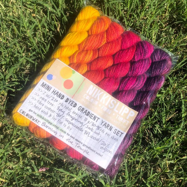 Ready to Ship! Gradient Mini Skein Sets (lace & Fingering Wt.) -- Hand ...