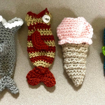 Freezie/ice Pop Holders/cozy Pdf PATTERNS digital Download, Shark ...