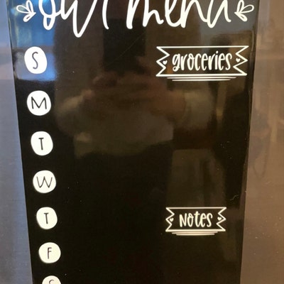 Our Menu Weekly Menu Digital Cut File Svg, Dxf, Png, Eps - Etsy