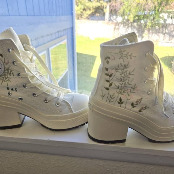 Bridal Converse, Wedding Converse, High Converse, Custom Converse, Lace ...